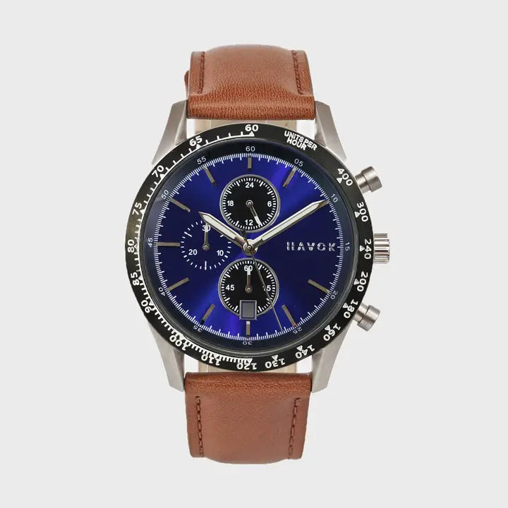 Sapphire Blue Racer Chronograph Timepiece, 42mm – Jasper Hawks